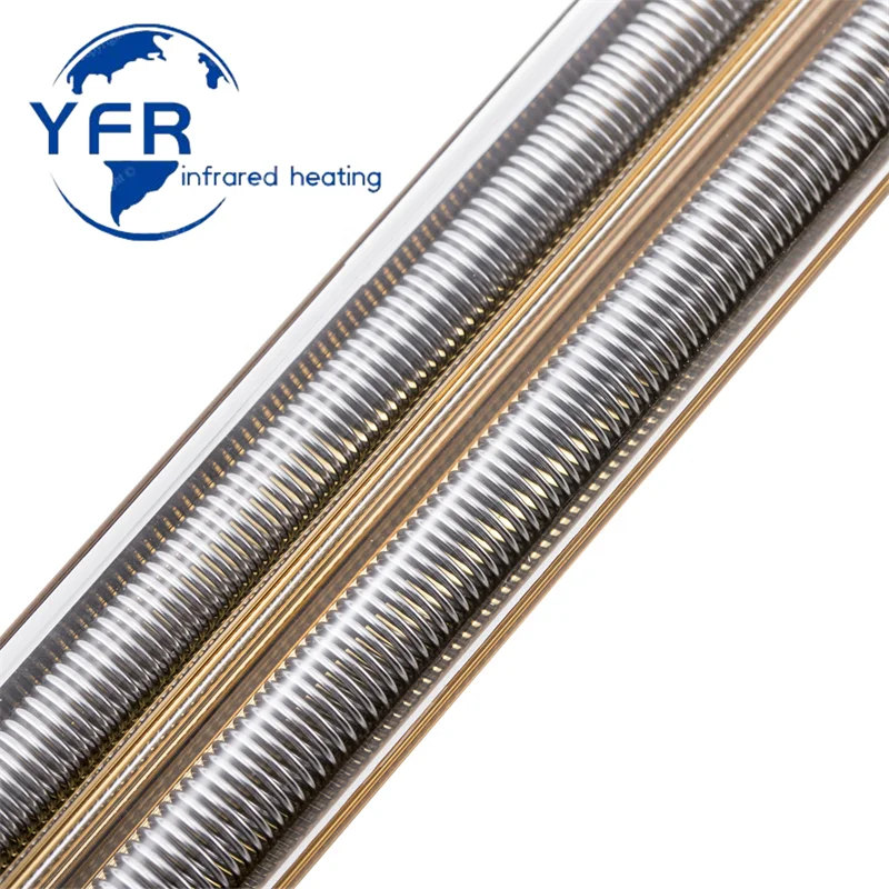 2000w Medium Wave Twin Tube Gold Coated Reflector Infrared Emitter ...