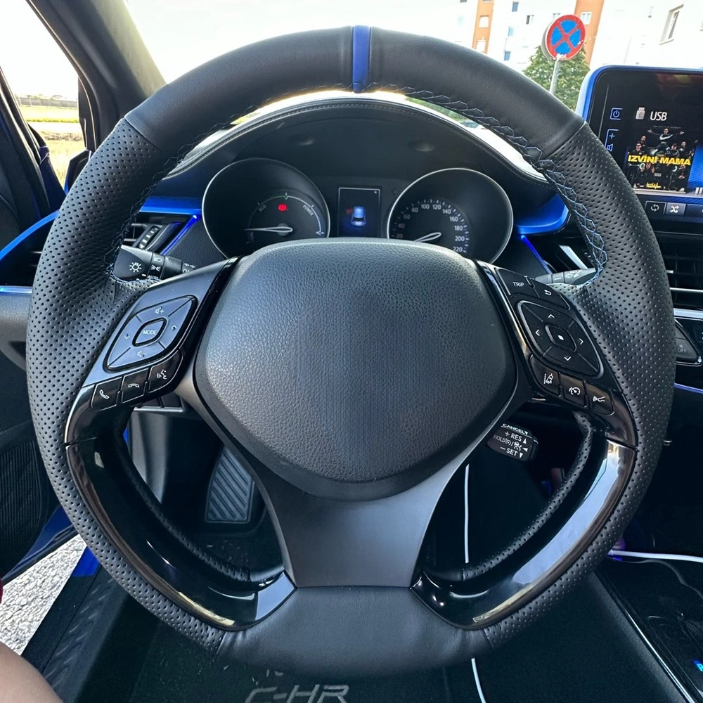 Steering Wheel Braid Black Anti-Slip Artificial Leather Car Steering ...