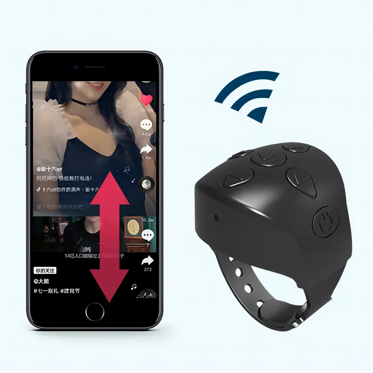 Smart-Ring-Bluetooth-Remote-Control-Distance-10-Meters-Use-for-TIKTOK ...