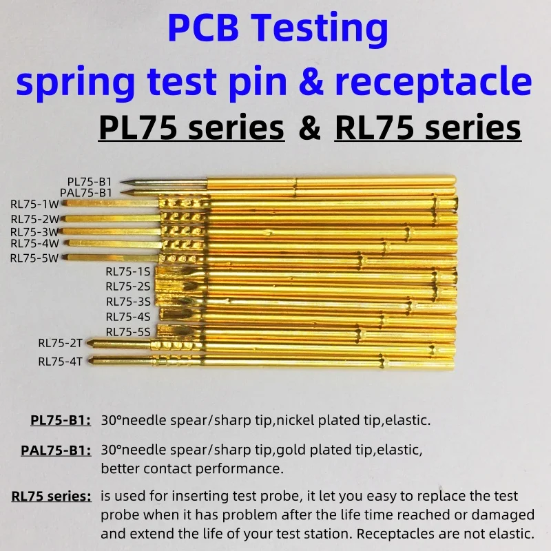 20 Or 100PCS RL75 Series PCB Test Probe Receptacle Pogo Pin Connection ...