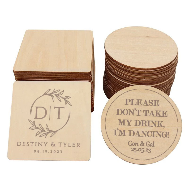 Personalized-Wedding-Coasters-Custom-Engraved-Wooden-Drink-Coaster ...