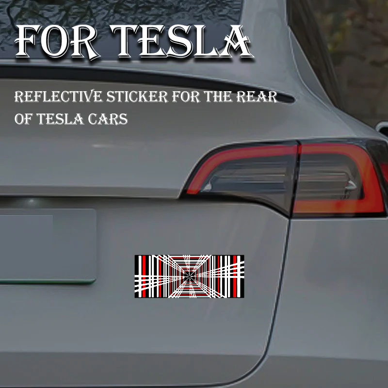 Suitable-for-Tesla-car-rear-reflective-decorative-sticker-reflective ...