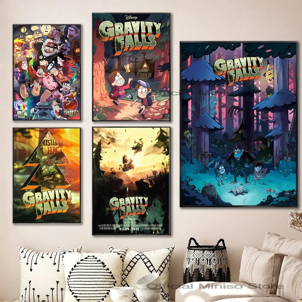 1pc-Classic-Gravity-Falls-Movie-Poster-Self-adhesive-Art-Waterproof ...