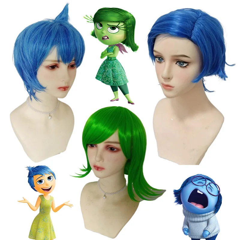 Inside-Out-2-Wigs-Disney-Cartoon-Joy-Disgust-Sadness-Cosplay ...