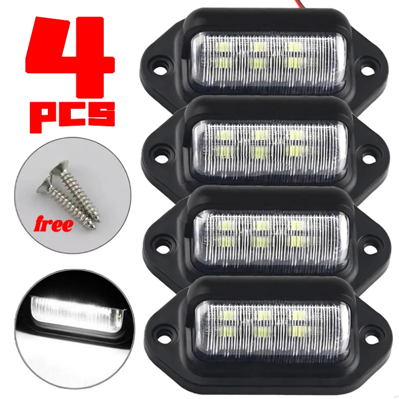 6-LED-Car-Truck-License-Plate-Light-Universal-Truck-RV-Trailer ...