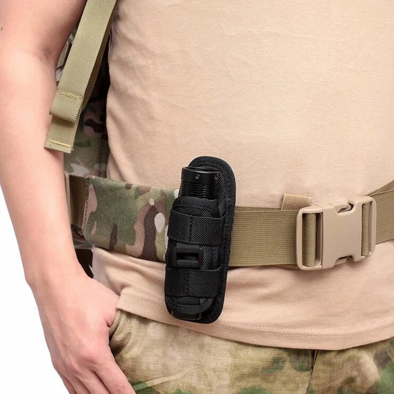 Tactical-360-Degrees-Rotatable-Flashlight-Pouch-Holster-Torch-Case-For ...