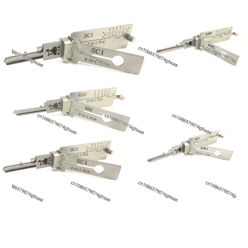 Herramientas-de-cerrajero-para-Lishi-juego-de-5-piezas-2-en-1-KW1-Kw5 ...