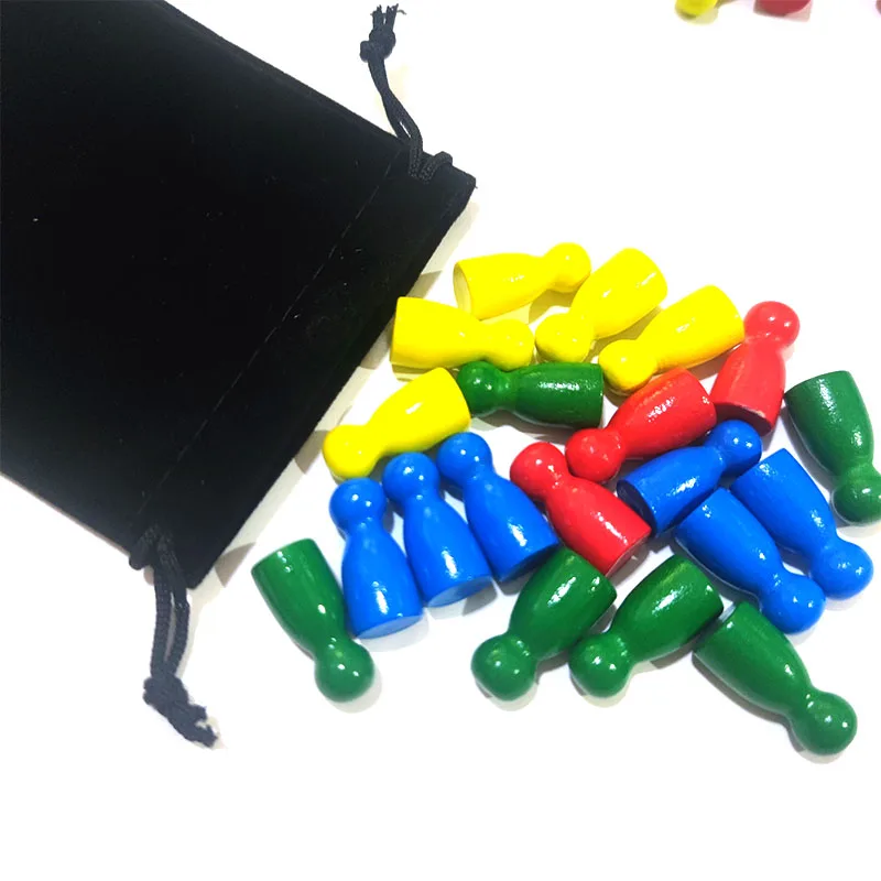 40Pcs-with-bag-Wooden-Chess-Pieces-25mm-12mm-Wood-Pawn-Chess-Checker ...