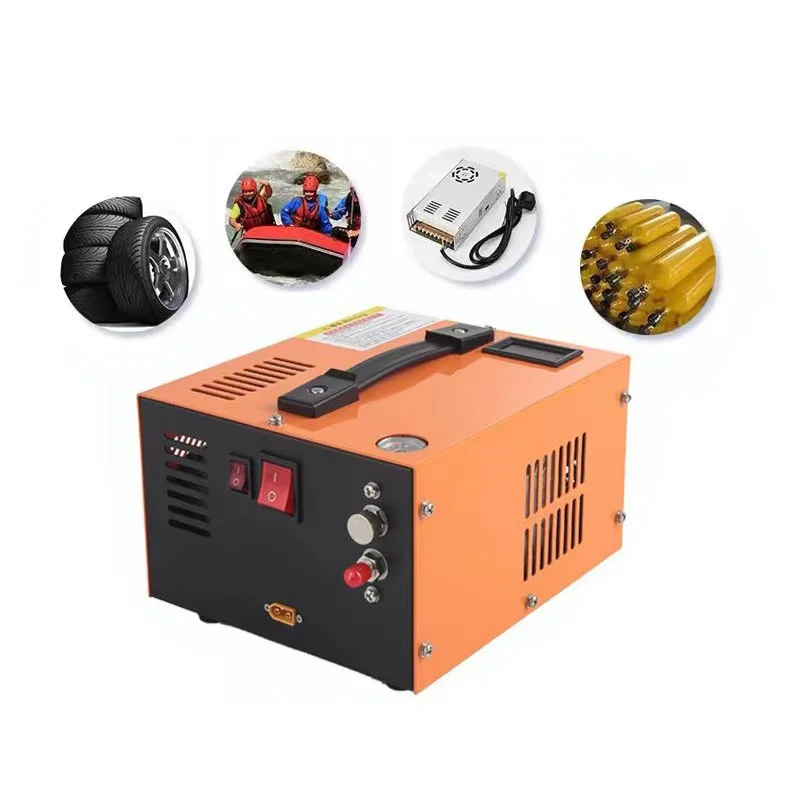 4500Psi-30Mbar-Portable-PCP-Air-Compressor-Pump-12VDC-110V-220V-Power-Oil-Water-Free-High ...