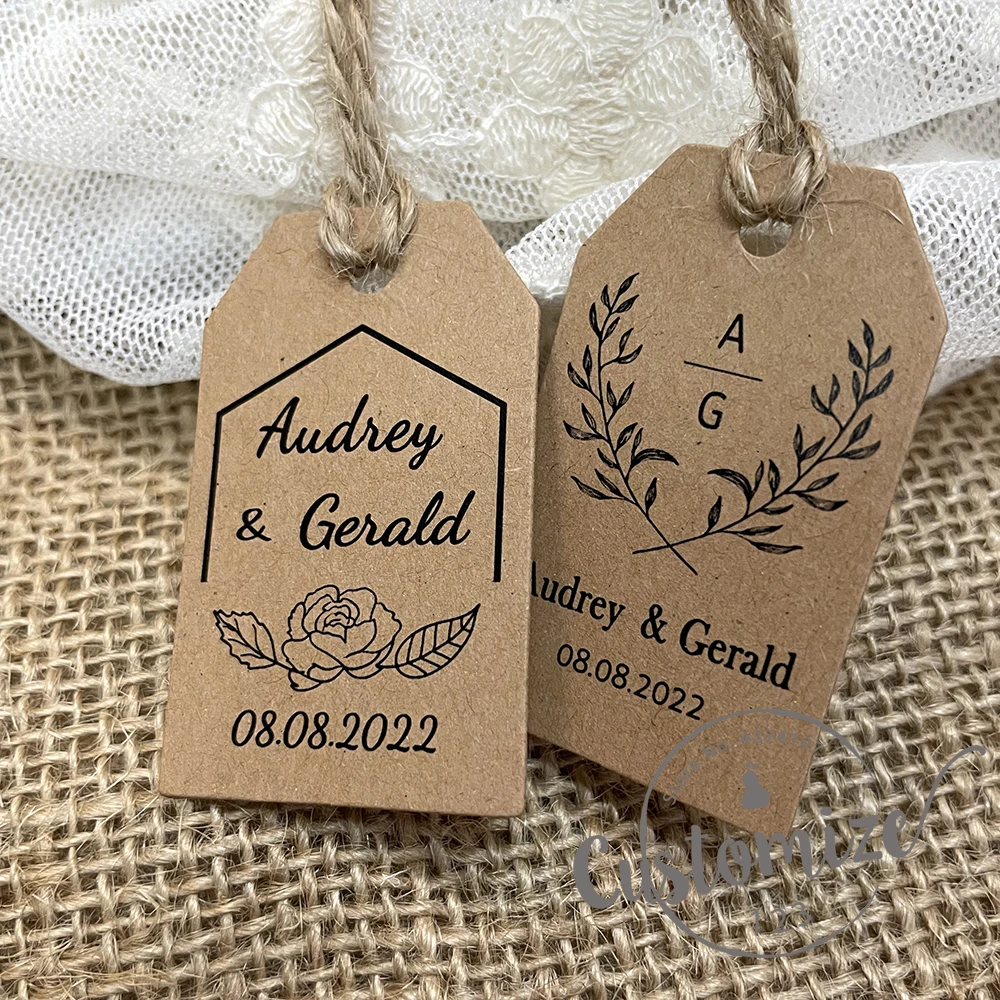100-PCS-set-Kraft-Paper-Perforated-Tags-Hang-Tag-Wedding-Favors-Tags ...
