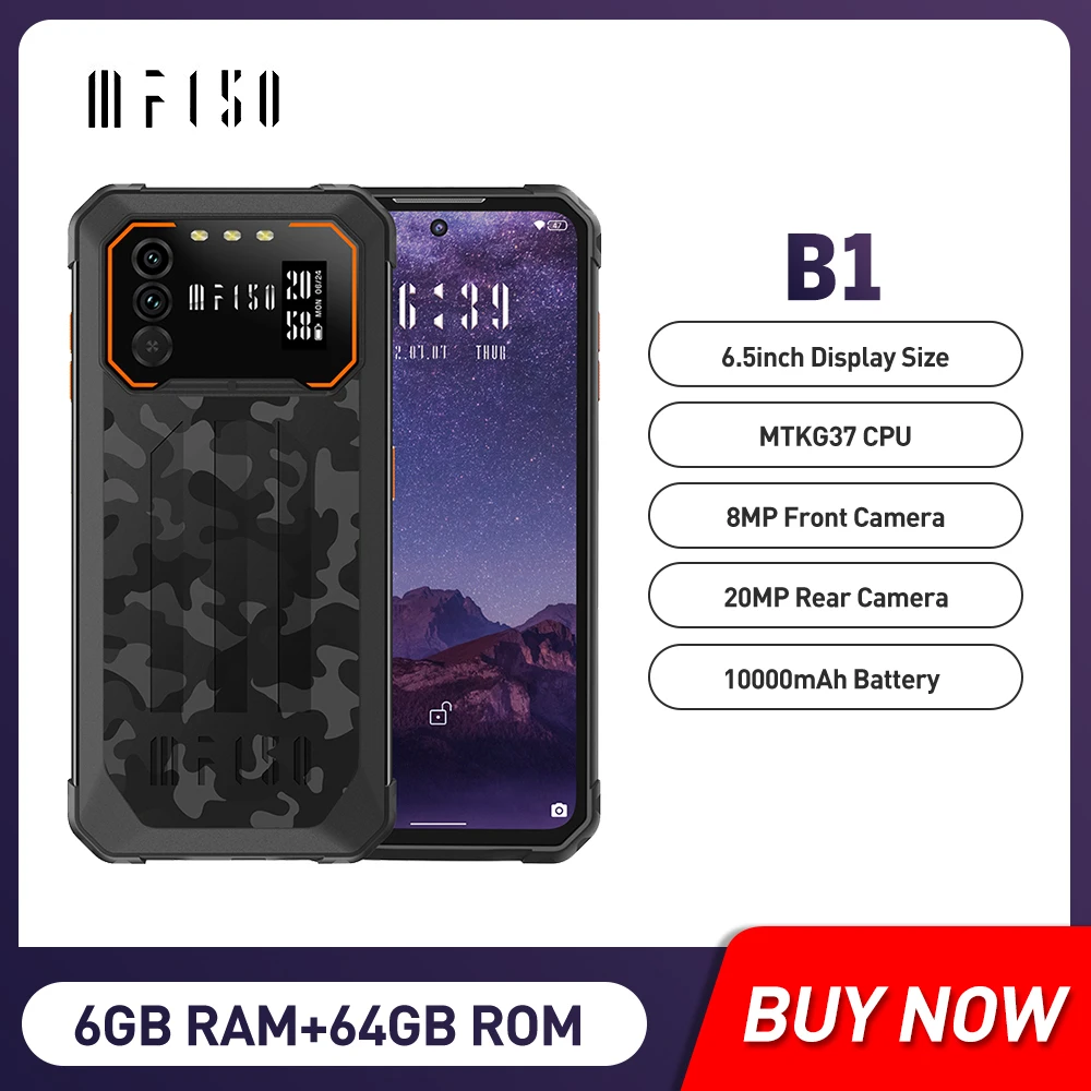 Teléfono Inteligente resistente IIIF150 B1, 6GB, 64GB, pantalla FHD de 6,5 pulgadas, portátil ...