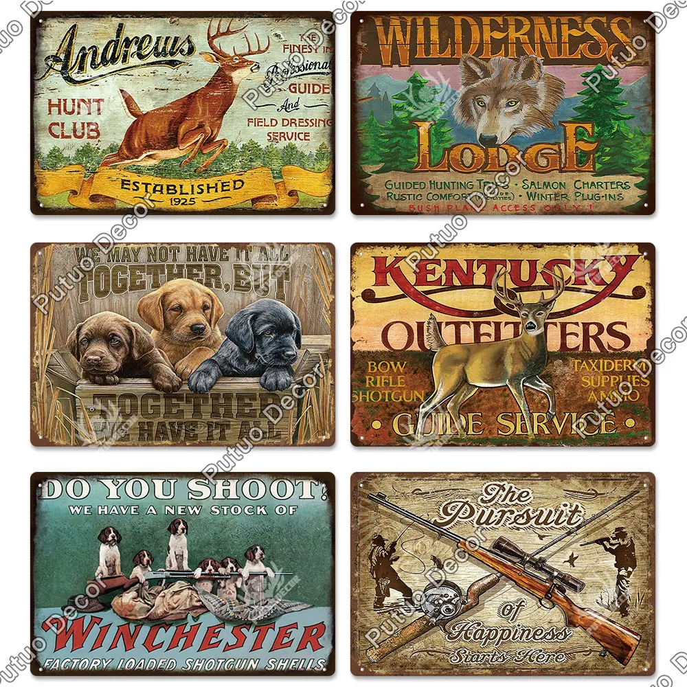 Hunting Man Cave Signs
