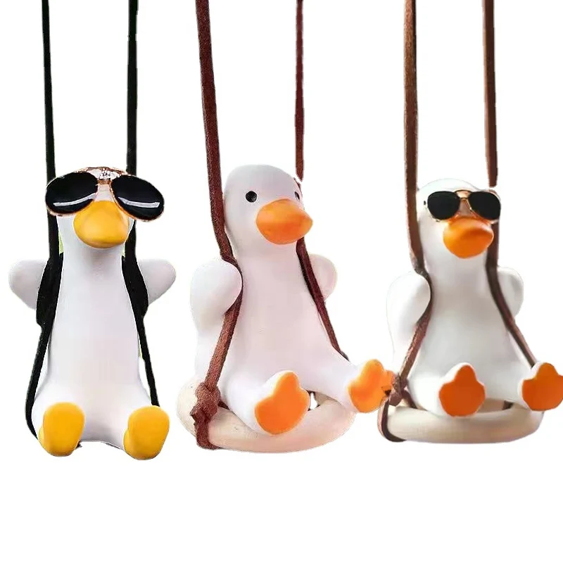 Cute-Anime-Car-Interior-Decoration-Gypsum-Swing-Duck-Auto-Rearview ...