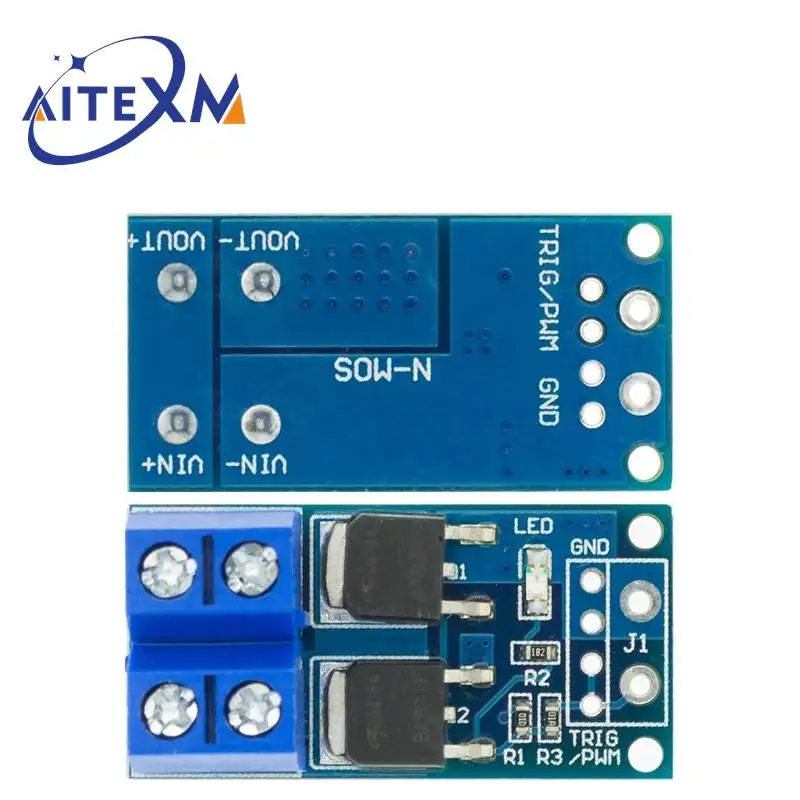 15A 400W MOS FET Trigger Switch Drive Module DC 5V-36V PWM Regulator ...