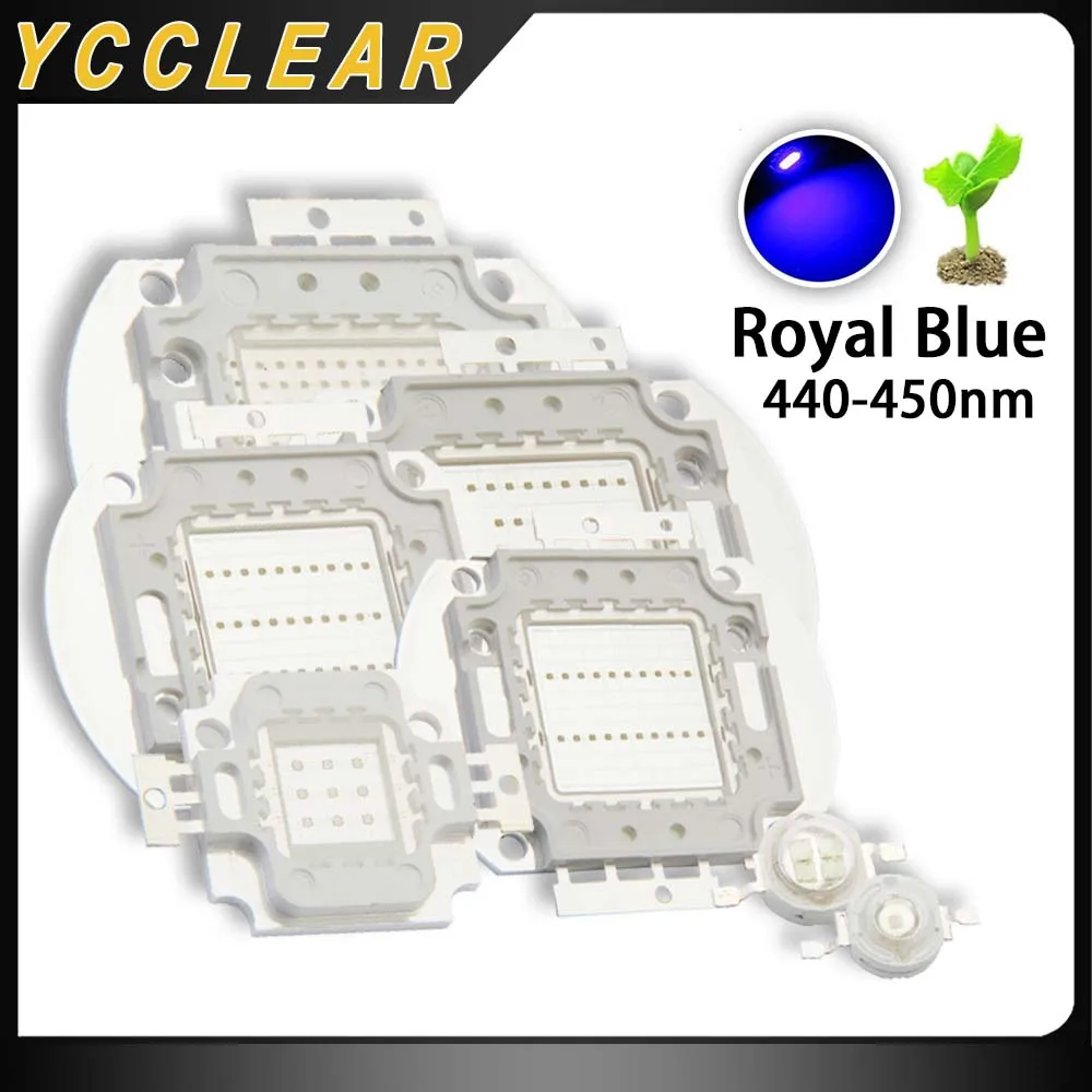 Alta calidad 3W 5W 10W 20W 30W 50W 100W azul real 440 450nm LED Chip ...