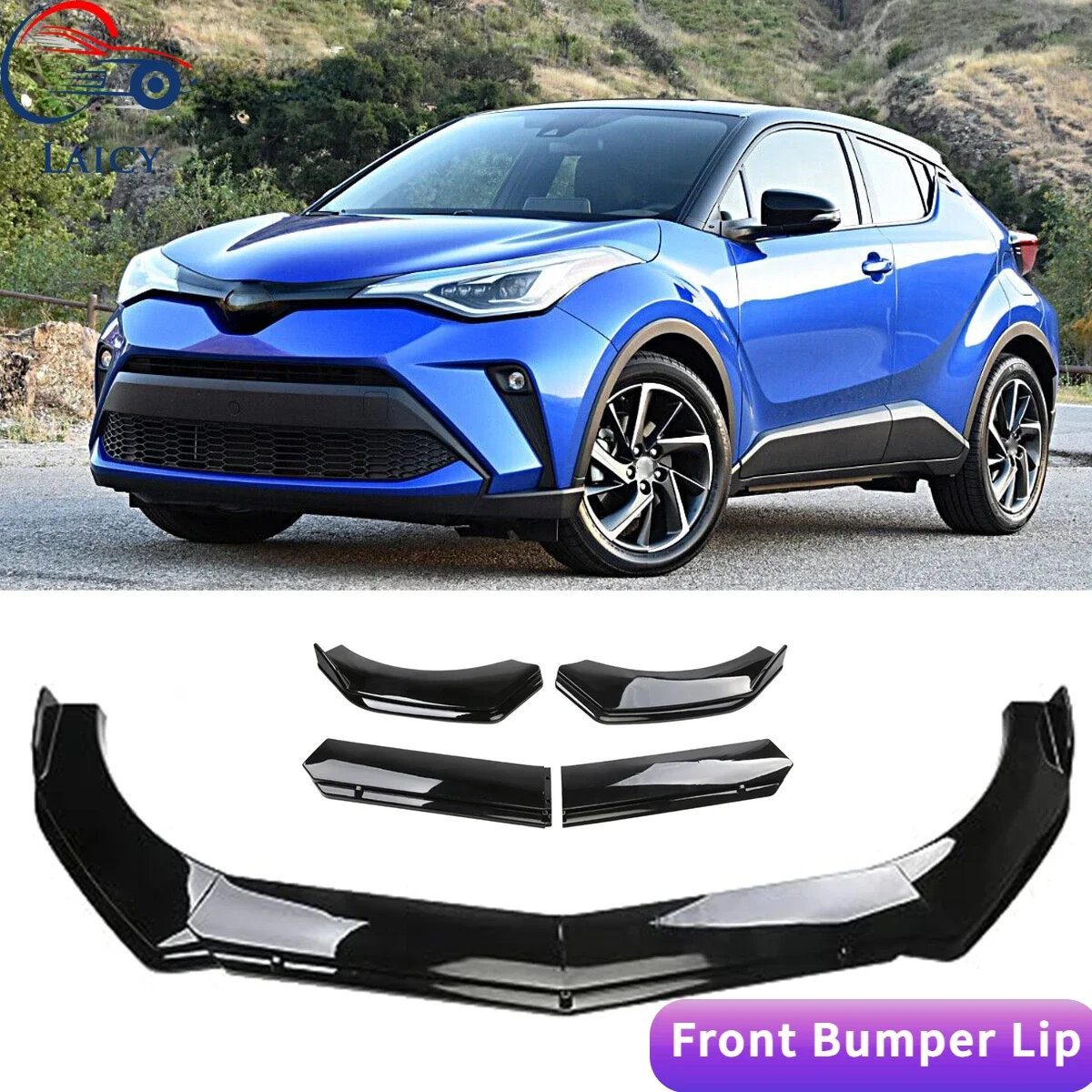 LAICY-For-TOYOTA-CHR-C-HR-2018-2022-Car-Front-Bumper-Chin-Lip-Spoilers ...