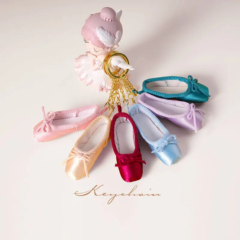 Handmade Mini Satin Pointe Shoes Bag Pendant Keyring Ballet Shoes ...