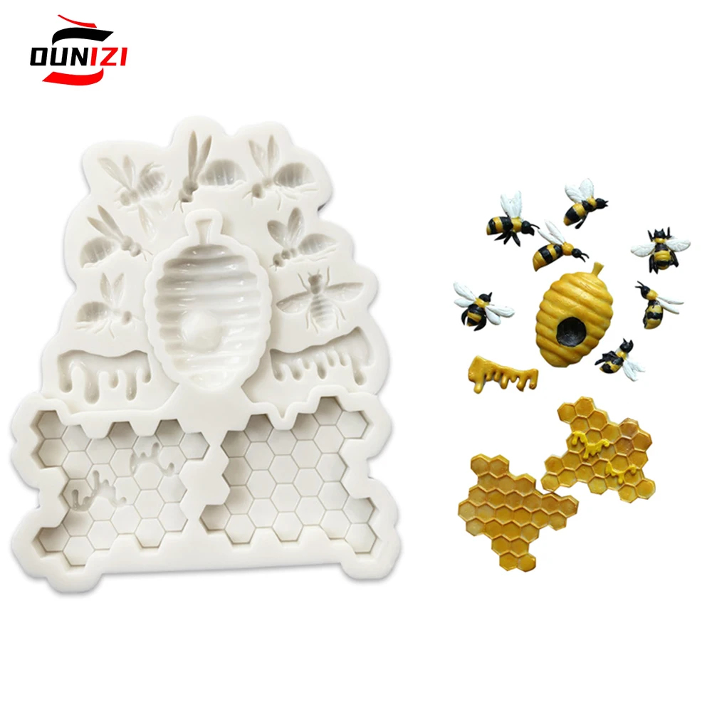 3D-Bee-and-Honeycomb-Silicone-Mold-Fondant-Cake-Decorating-Mould ...