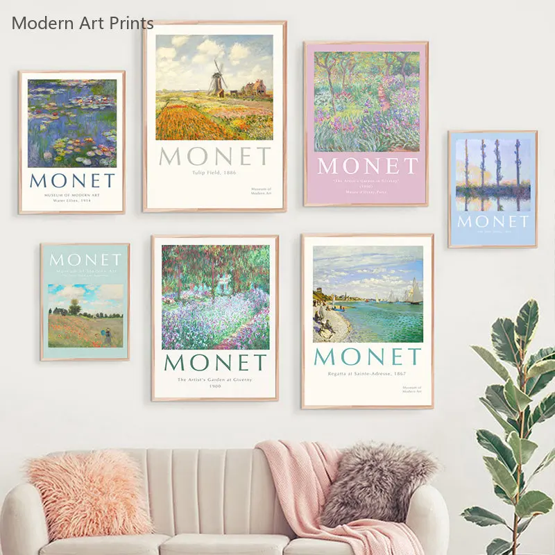 Impressionist-Monet-Paintings-Murals-Living-Room-Home-Decor-Abstract ...