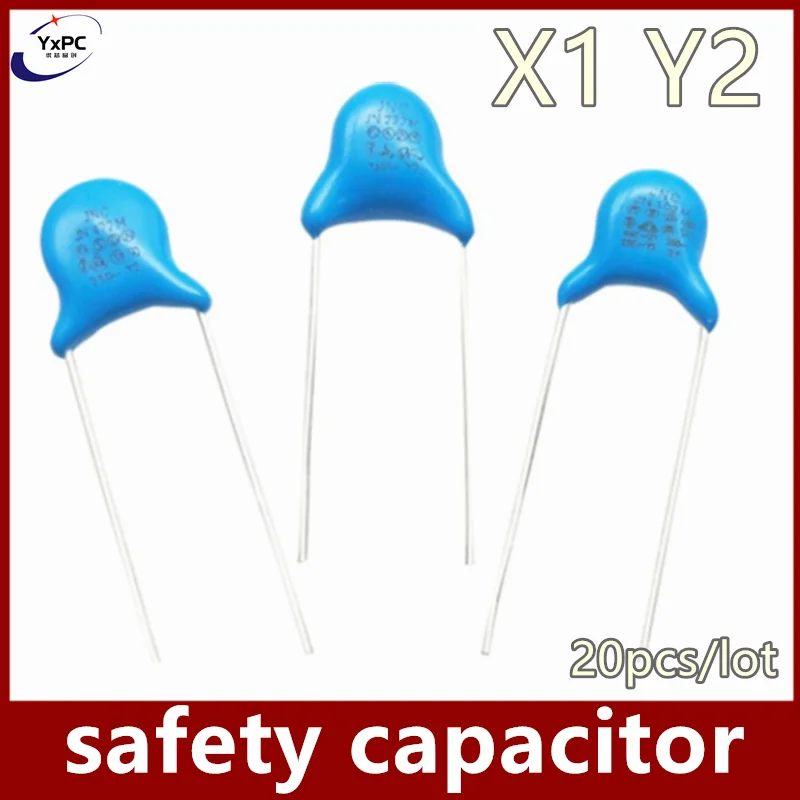 20pcs X1 Y1 Y2 safety capacitor 400VAC 250VAC 400V 250V 471K 102M 222M ...