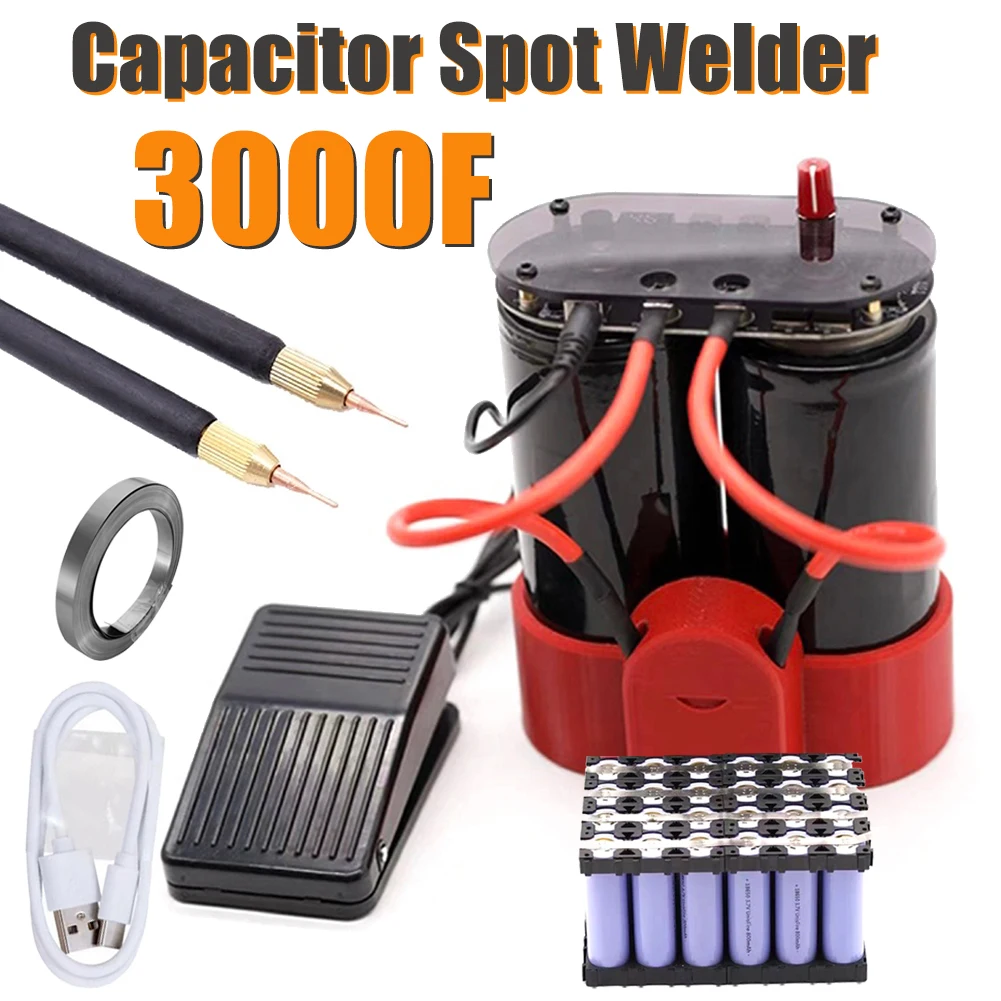 3000F Capacitor Semi-automatic Weld Tool Spot Welder with Soldering Pen ...