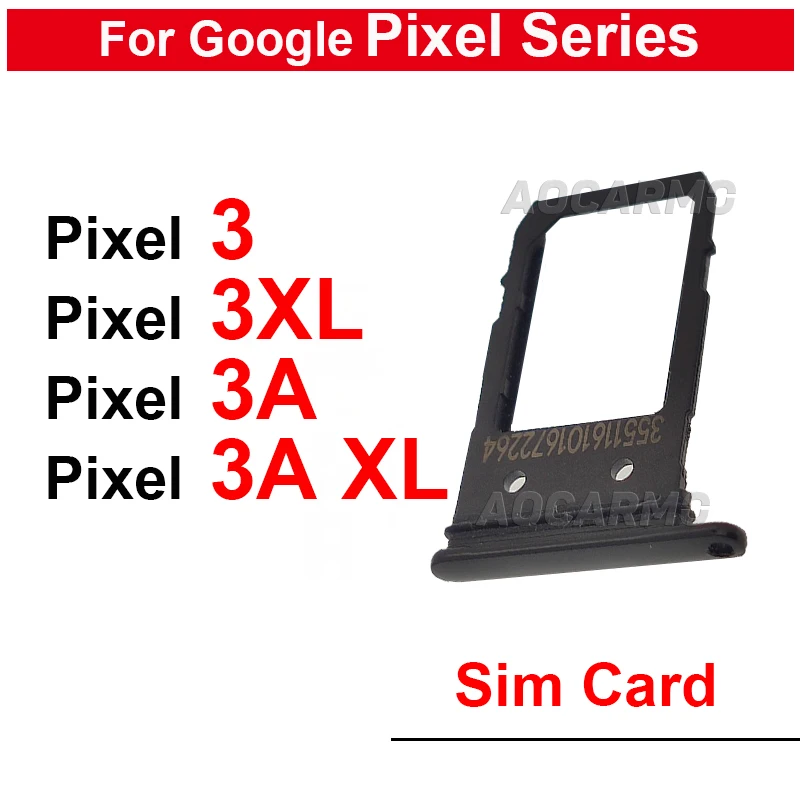 For-Google-Pixel-3-3A-XL-3XL-SIM-Card-Socket-Slot-Sim-Tray-Holder-Black ...