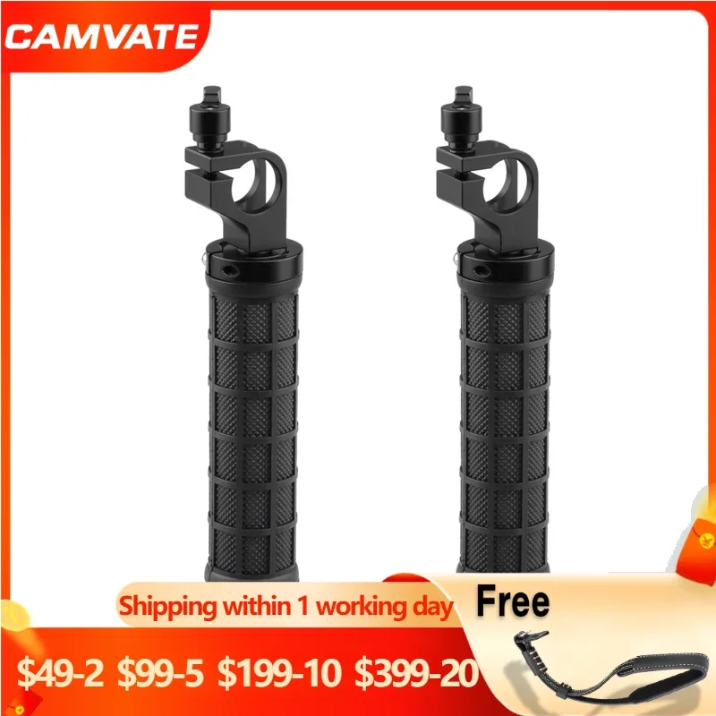 CAMVATE-Rubber-Camera-Rod-Handle-Grip-with-19mm-Rod-Adapter-For-DSLR ...
