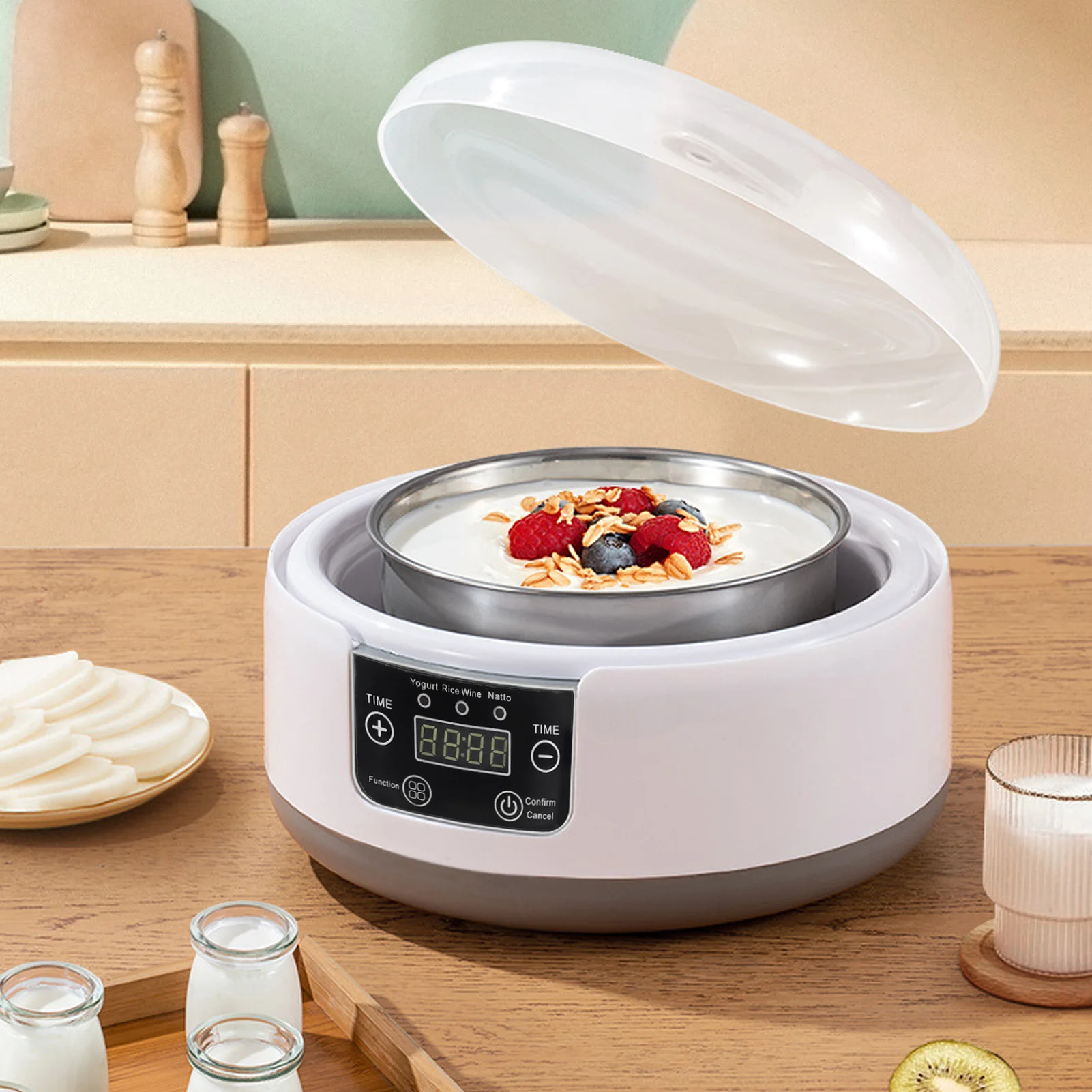 Electric Yogurt Maker Machine 1.2L Homemade Yogurt Natto Maker Small ...