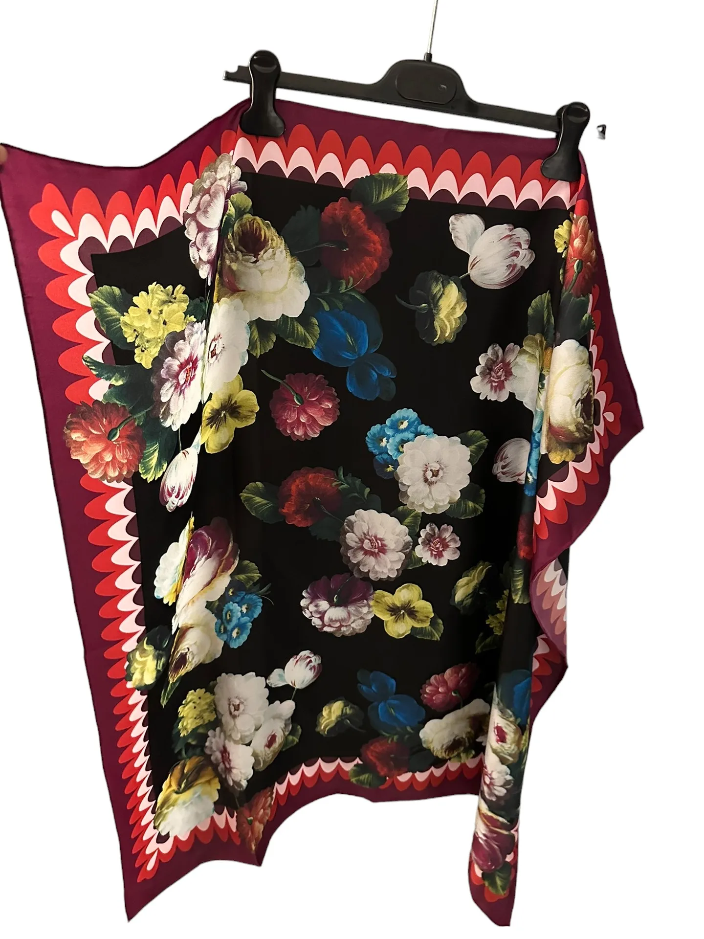 2024-Fashion-Women-Silk-Rectangular-Scarf-Sicilian-High-Quality-Luxury ...