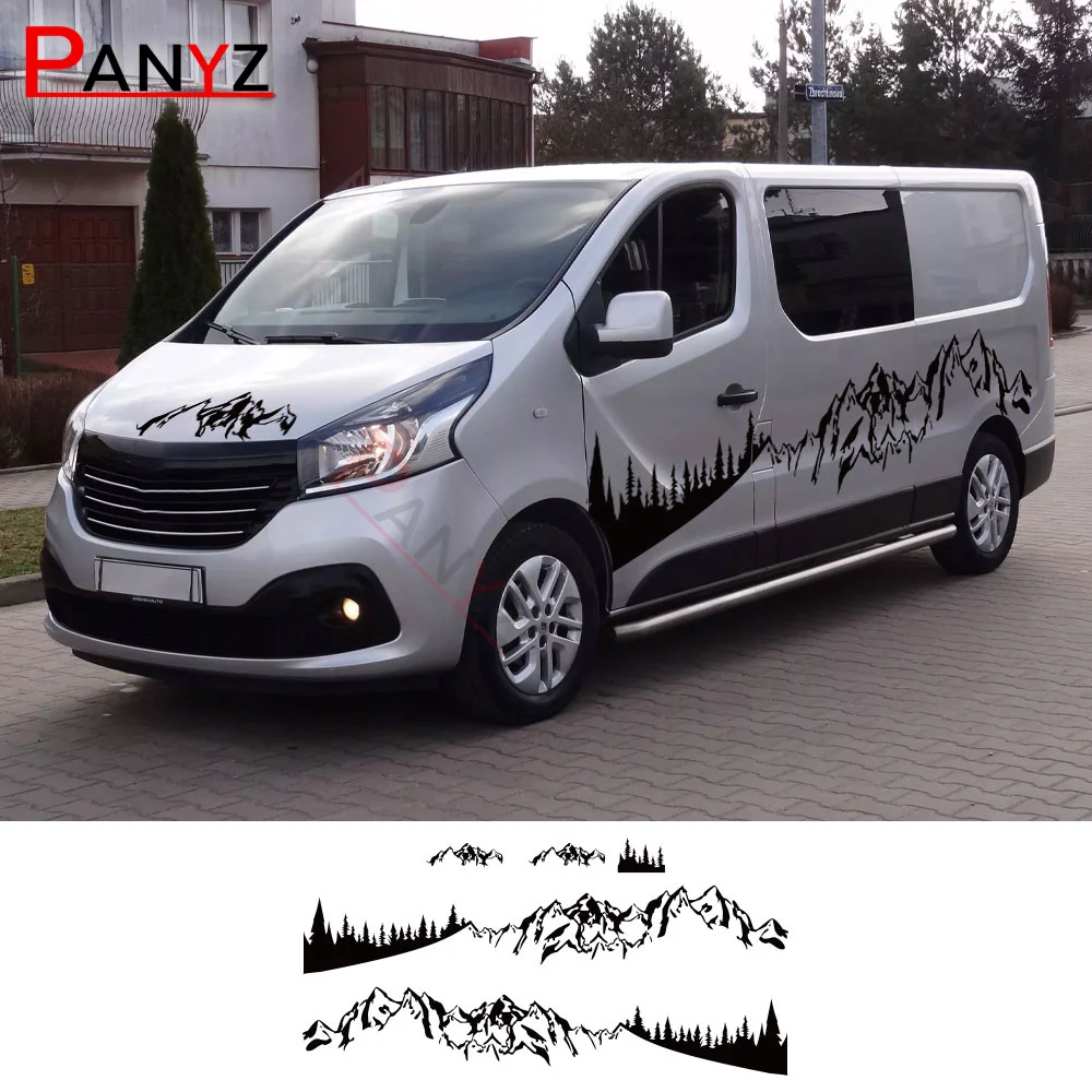 4PCS-Car-Door-Stickers-For-Renault-Trafic-2-3-MK3-MK2-Camper-Van-Tuning ...