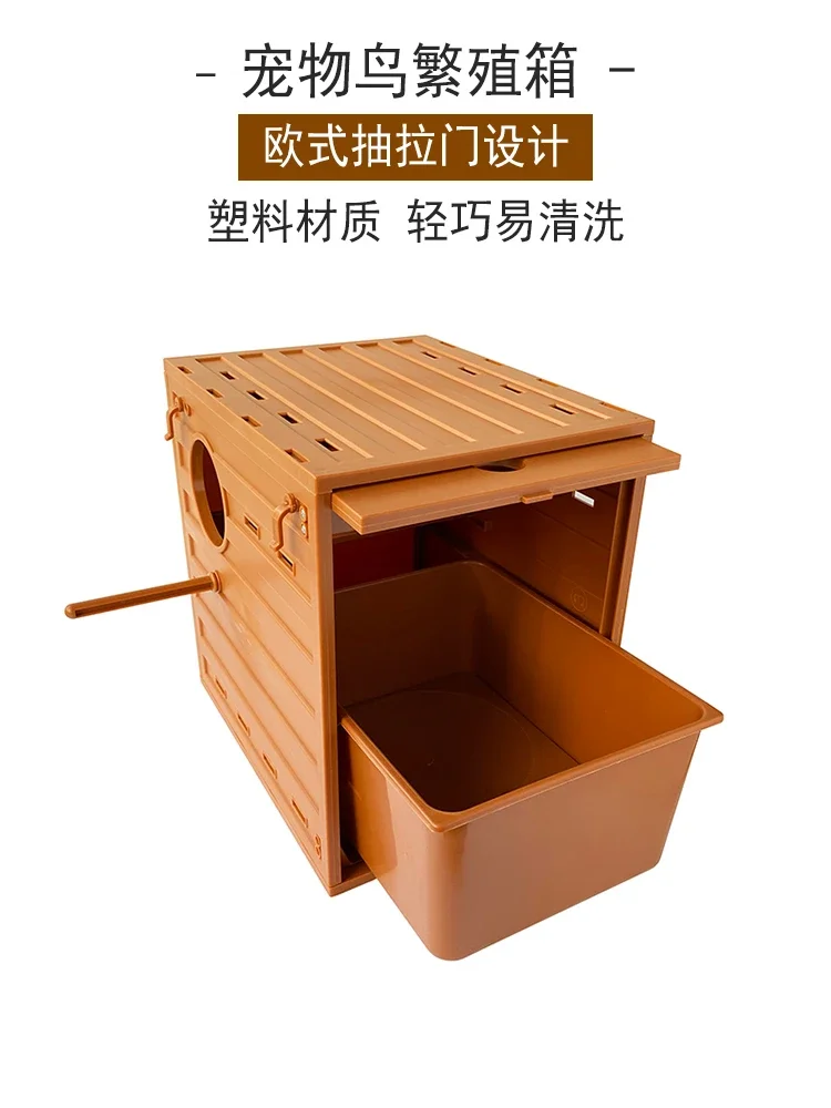 Pet-Bird-Parrot-Export-European-Style-Breeding-Box-Bottom-Single-Nest ...