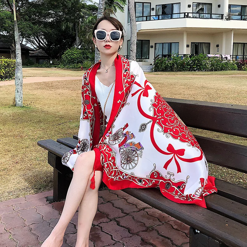 New Shawl Summer Cotton Linen Scarf Sunscreen Scarf Sunscreen Large ...