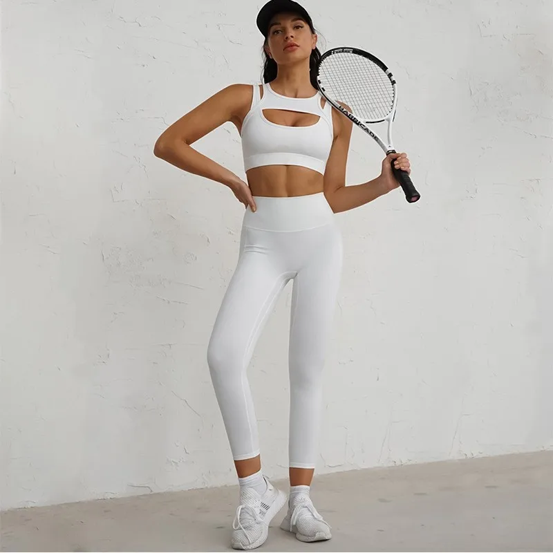 Summer-Women-Workout-Clothes-Suit-Quick-Dry-Active-wear-Shockproof-Gym ...