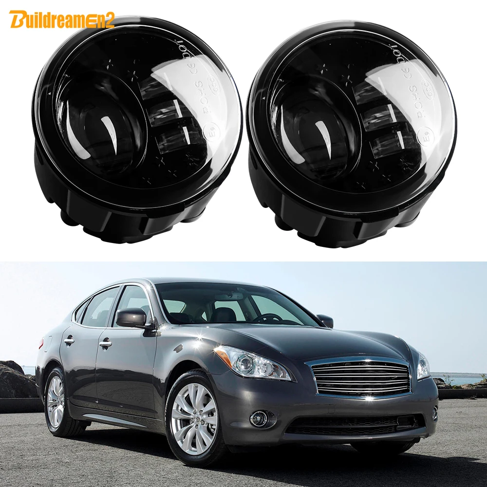 2-X-60W-6000LM-Car-Front-Bumper-Fog-Light-Assembly-DRL-LED-Fog-Daytime ...
