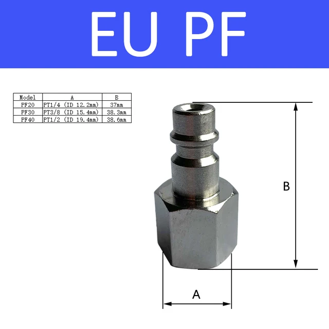 EU Pneumatic Connector Rapidities for Air Hose Fittings Coupling ...