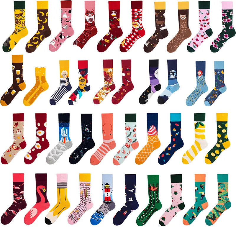 New-Creative-Couple-AB-Asymmetric-Trendy-Socks-Fashionable-Personalized ...
