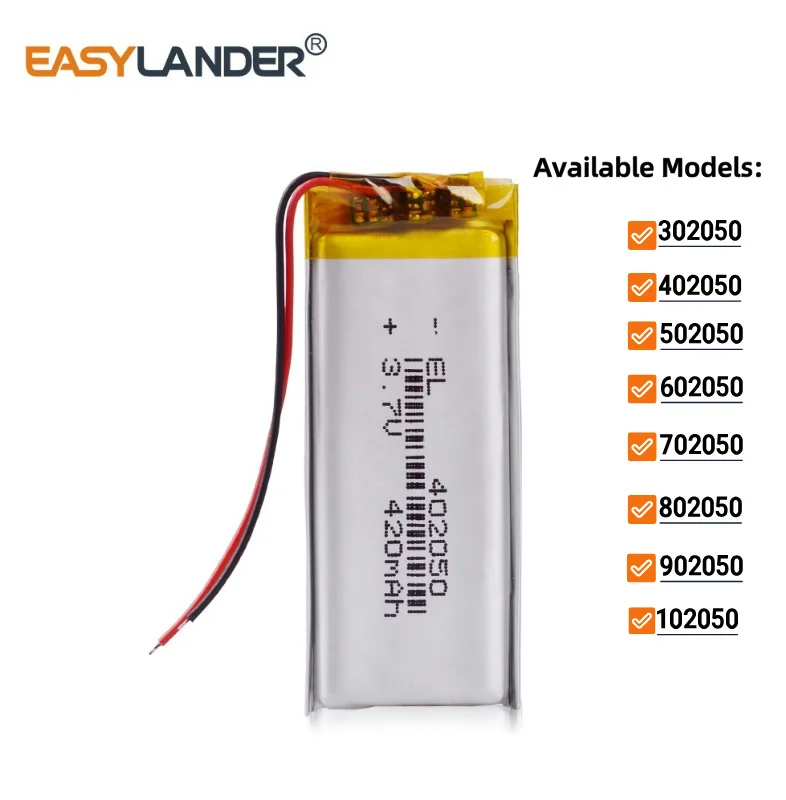 402050 3.7V 420mAh 302050 502050 602050 702050 802050 902050 102050 ...