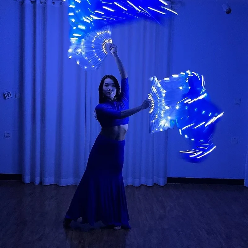 Led-Silk-Folding-Fan-Party-Ballet-Dance-Belly-Dance-Stage-Performance ...