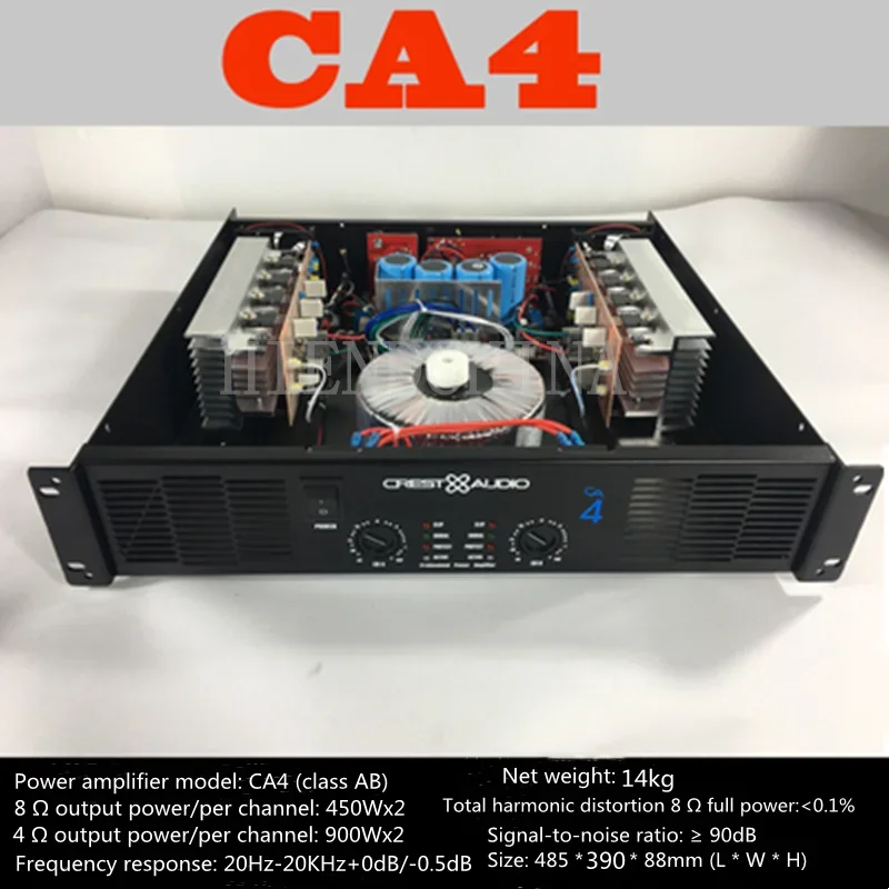 CA4 Professional Power Amplifier Pure Power Amp 2 Channels (2U) KTV/Stage/Home Entertainment KTV ...
