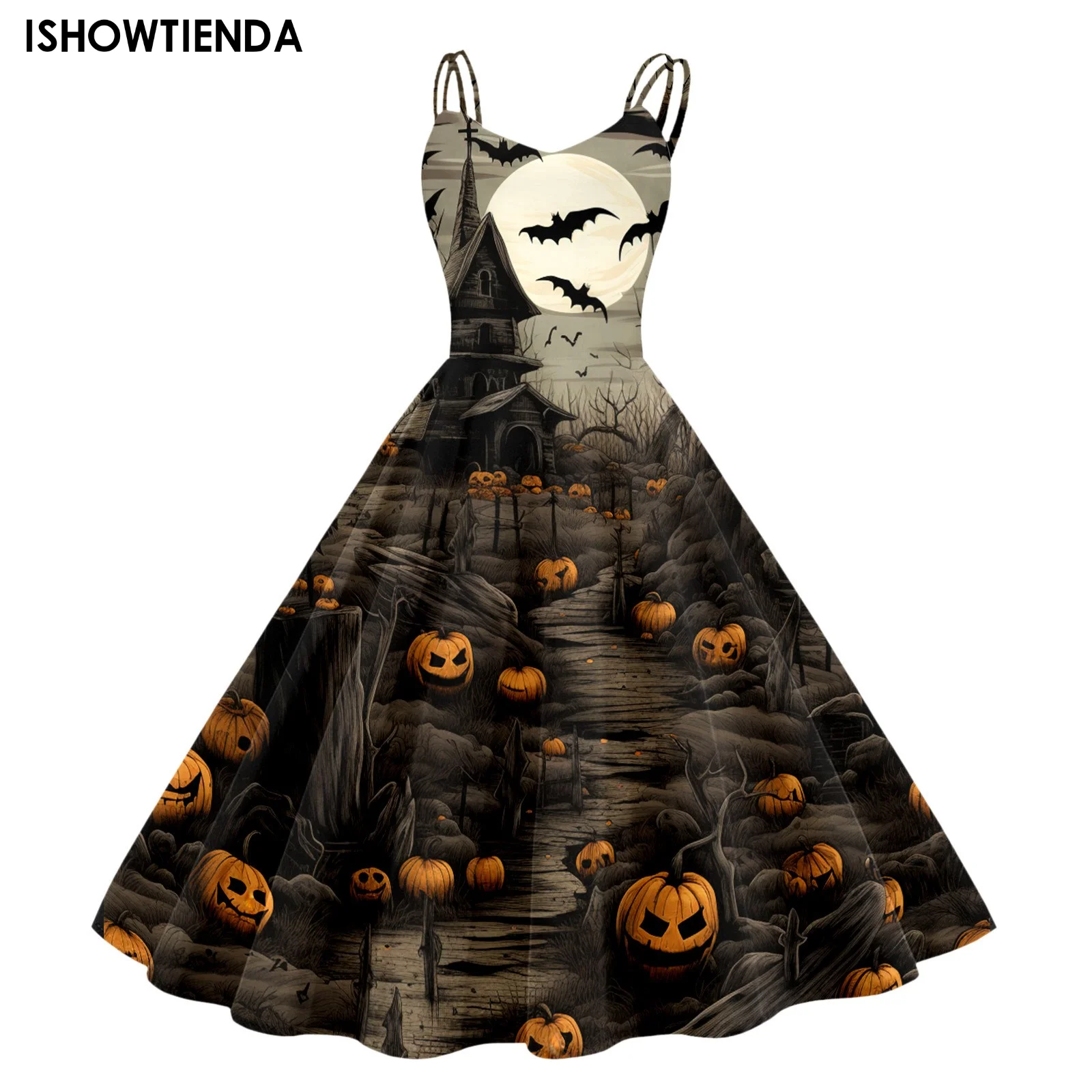 Vestido De Halloween Para Mujer Traje De Cosplay G Tico Con Hombros
