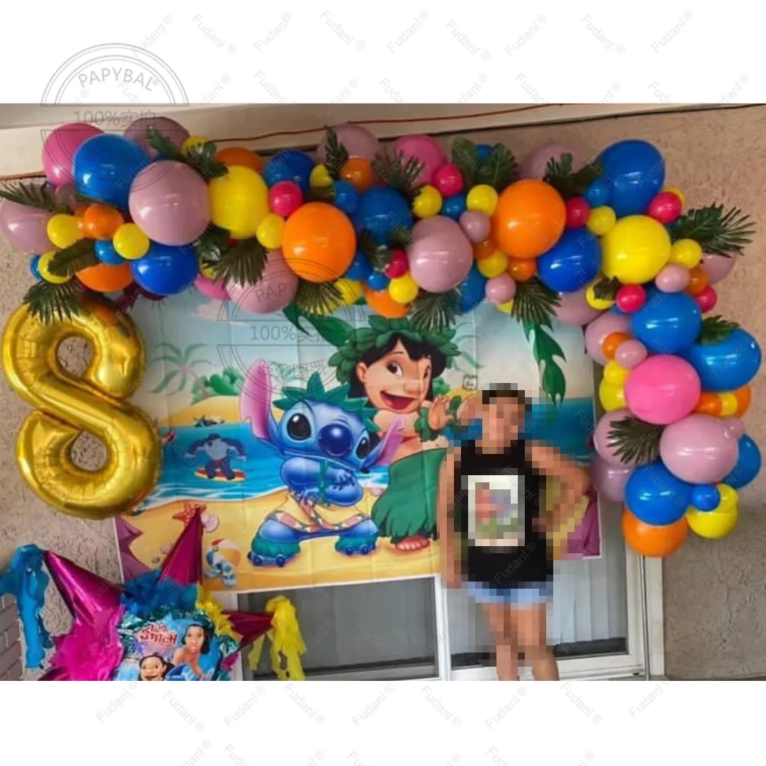 Lilo & Stitch Balloons Garland Happy Birthday Parti Party Decorations ...