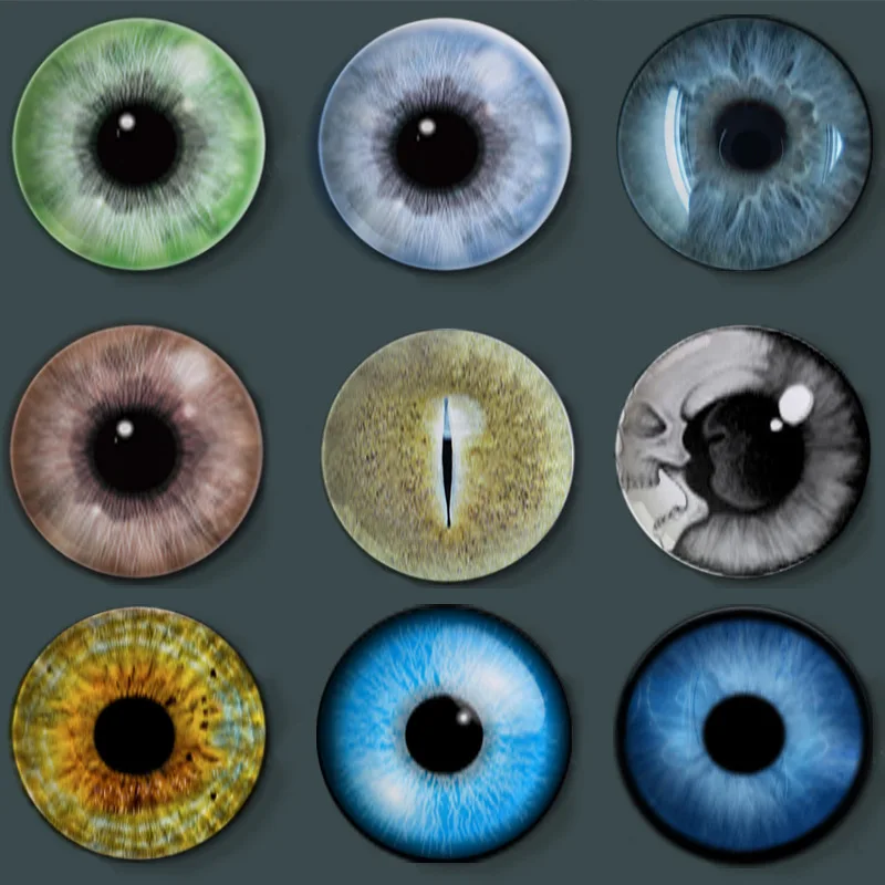 Creative Color Pupil Ceramic Plate Personality Luster Eye Pattern Home ...