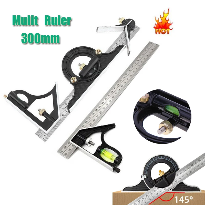 Multifunctional-300mm-Angle-Ruler-Adjustable-Stainless-Steel ...