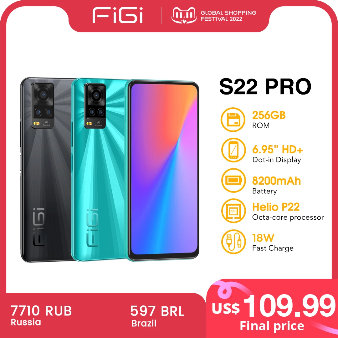 [world Premiere] Figi S22 Pro Smartphone 256gb Cell Phones 8200mah ...