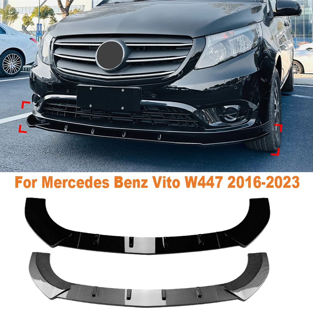 For-Mercedes-Benz-Vito-W447-2016-2023-Car-Front-Bumper-Lip-Splitter ...