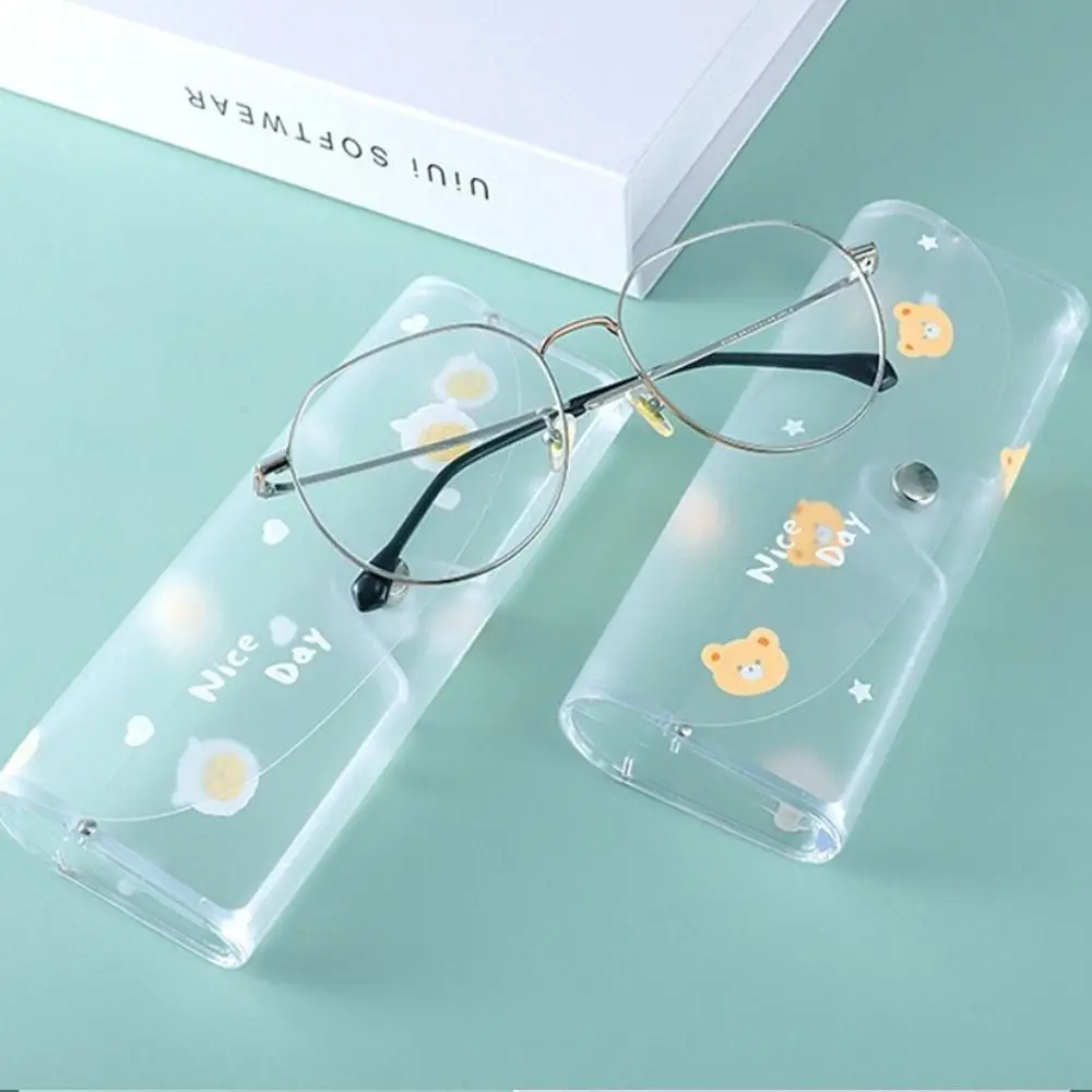 1Pc Transparent PVC Eyeglasses Case Anti-Fall Sunglasses Storage Box ...