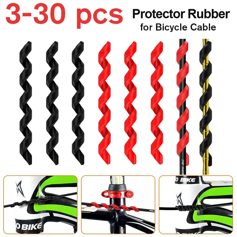RISK-2-30pcs-Bicycle-Cable-Housing-Protector-Rubber-Bike-Frame-Anti ...