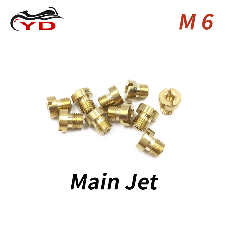 10Pcs Motorcycle Carburetor M6 Main Jet 6mm Thread Kit For DellOrto BGM ...
