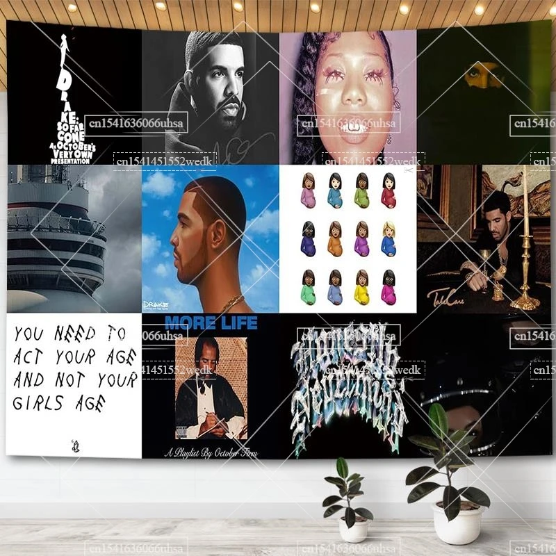 Rapper-Meme-Tapestry-Drake-Music-Album-Wall-Art-Posters-Living-Room ...
