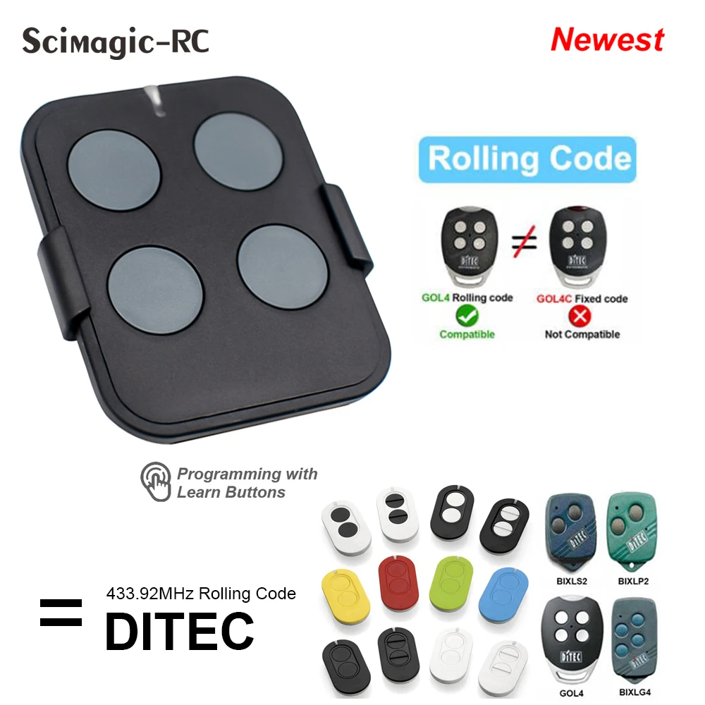 433MHz Entrematic ZEN 2 /ZEN 4 for garage door remote control 433.92mhz ...